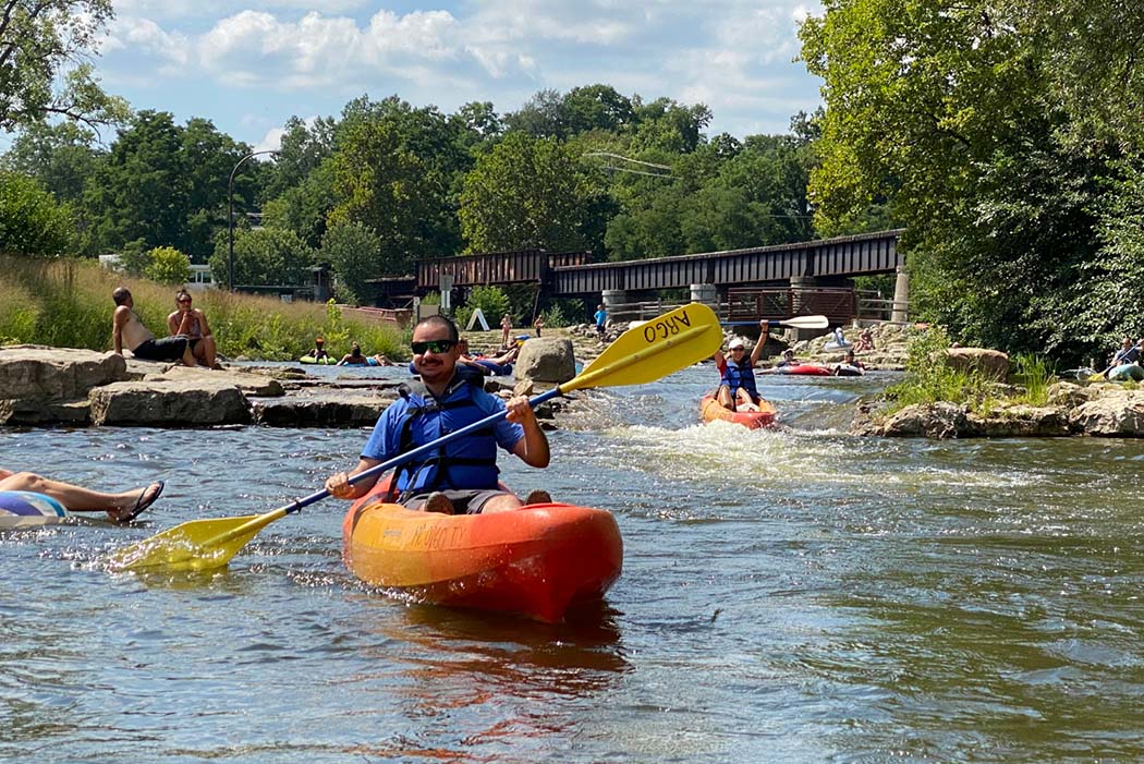 Kayak In Ann Arbor. Argo Cascade To Gallup Park